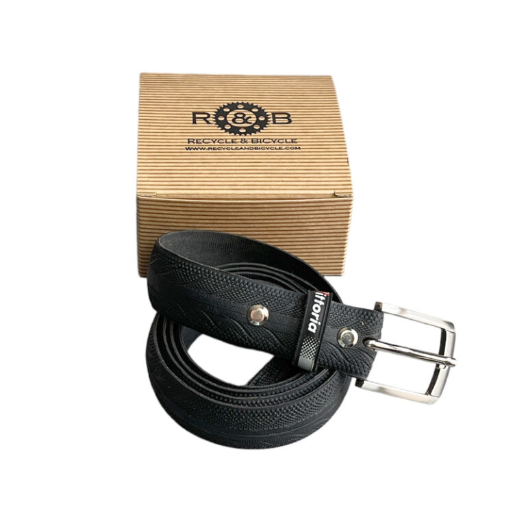 Belts Made from Recycled Bike Parts and Inner Tubes
