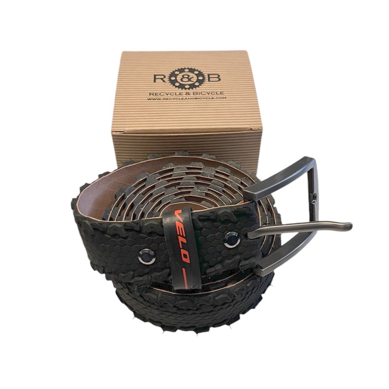 Belts Made from Recycled Bike Parts and Inner Tubes