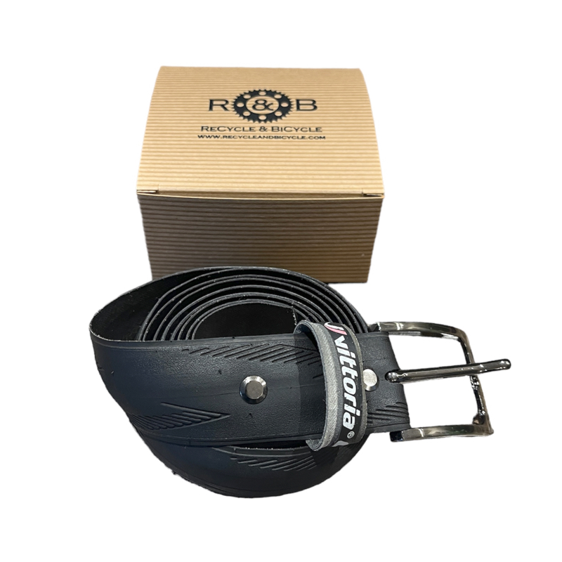 Belts Made from Recycled Bike Parts and Inner Tubes
