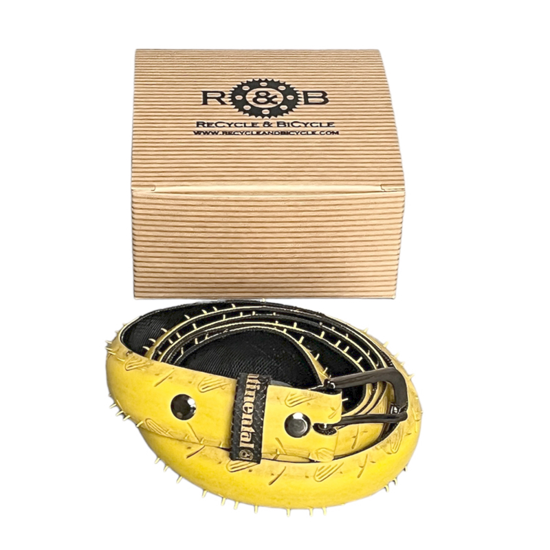 Belts Made from Recycled Bike Parts and Inner Tubes