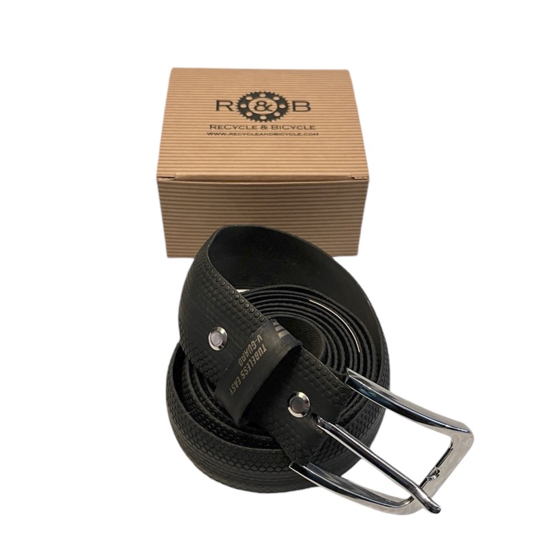 Belts Made from Recycled Bike Parts and Inner Tubes