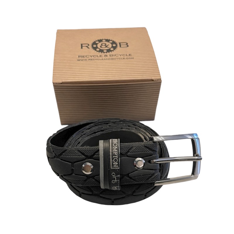 Belts Made from Recycled Bike Parts and Inner Tubes