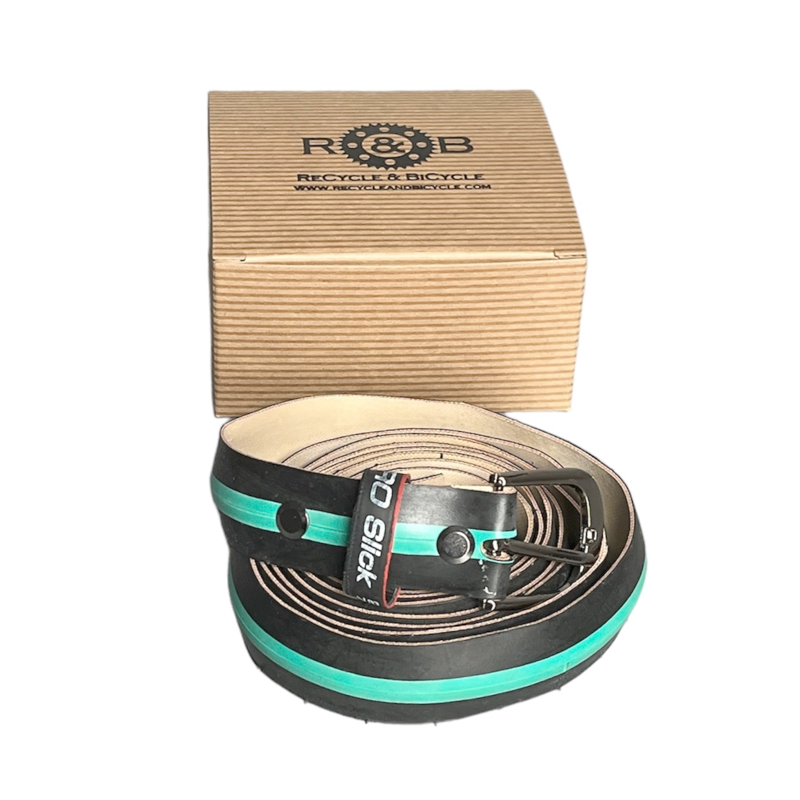 Belts Made from Recycled Bike Parts and Inner Tubes