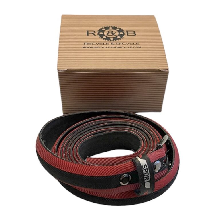Belts Made from Recycled Bike Parts and Inner Tubes