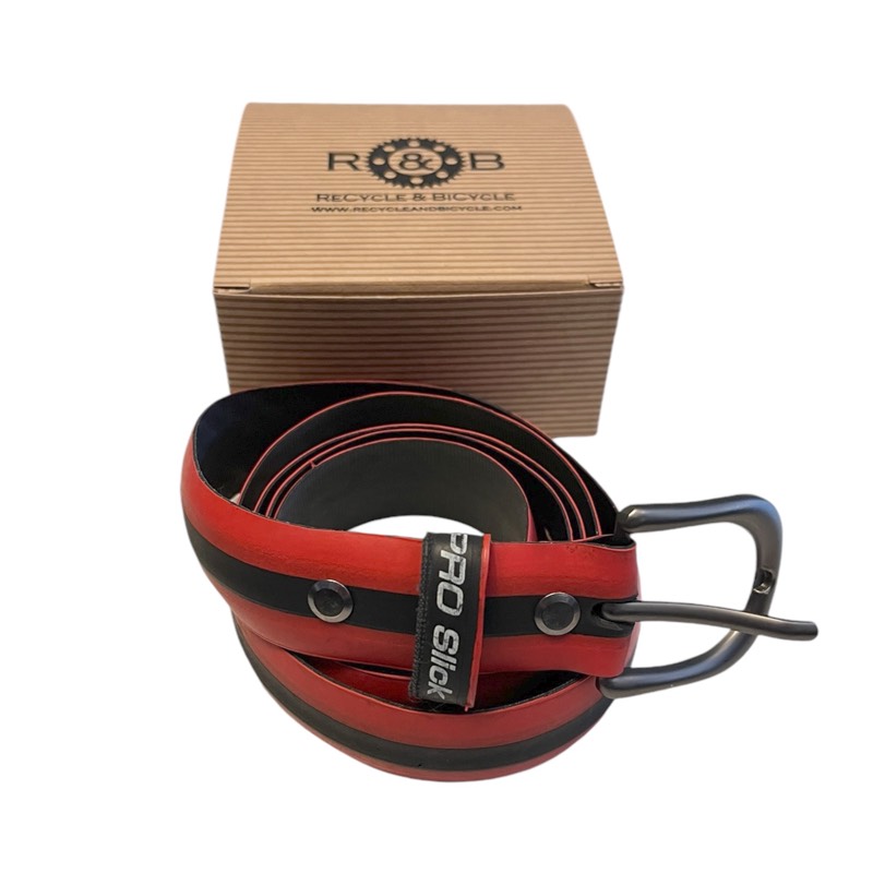 Belts Made from Recycled Bike Parts and Inner Tubes