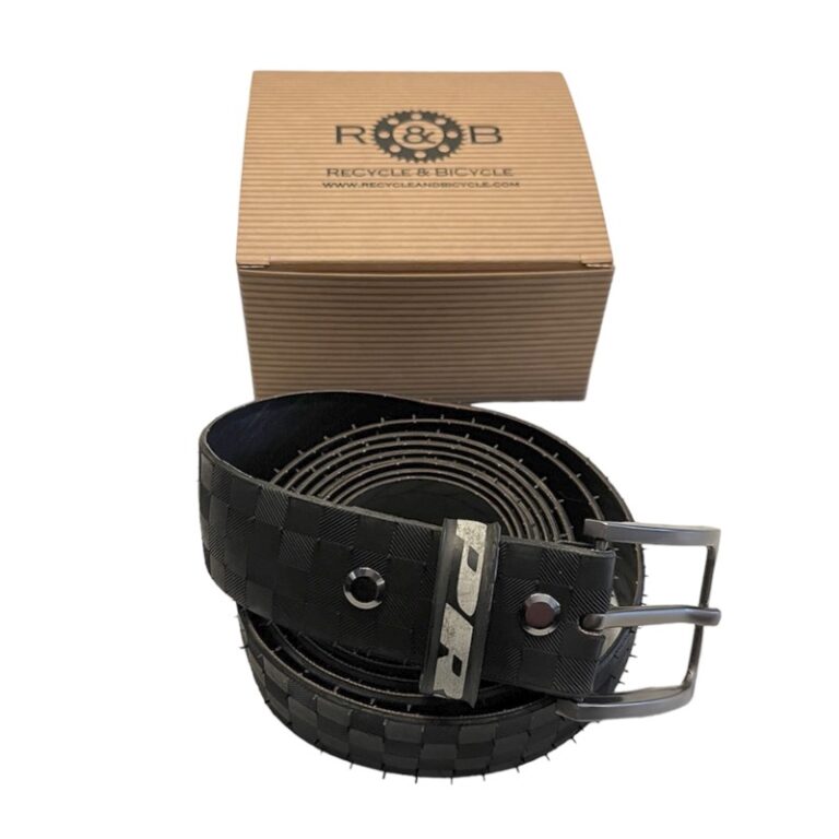 Belts Made from Recycled Bike Parts and Inner Tubes