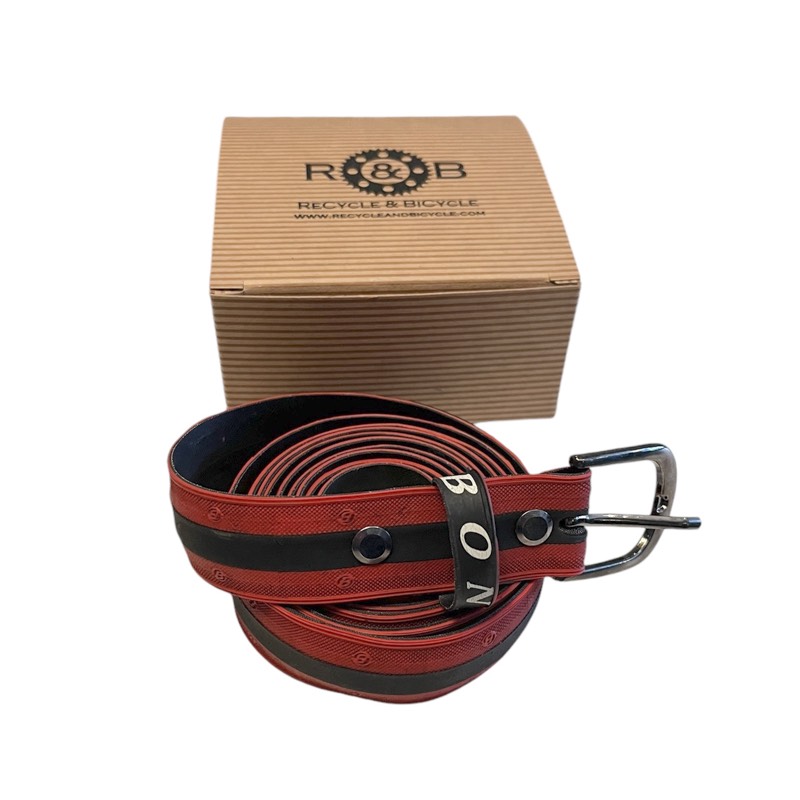 Belts Made from Recycled Bike Parts and Inner Tubes