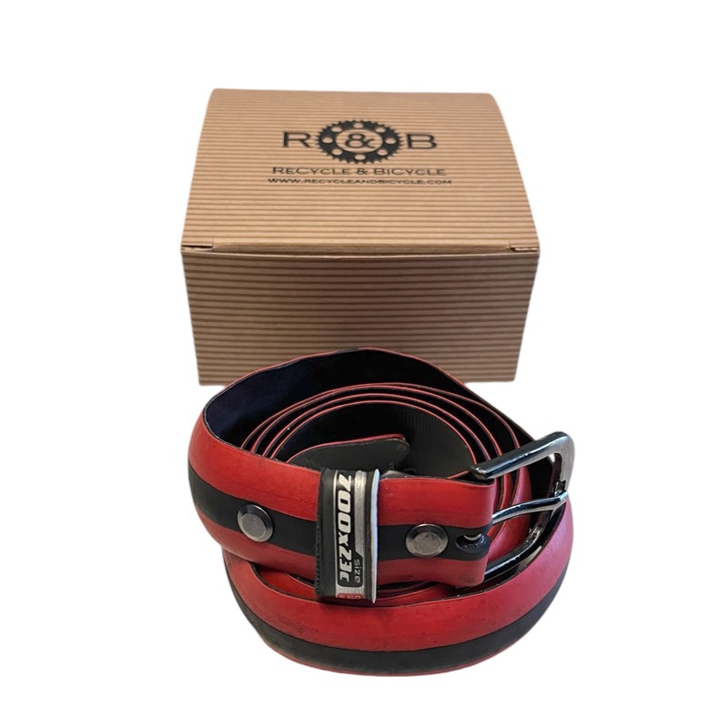Belts Made from Recycled Bike Parts and Inner Tubes